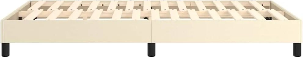 Rám postele s boxspringem krémový 120x200 cm umělá kůže 3120690
