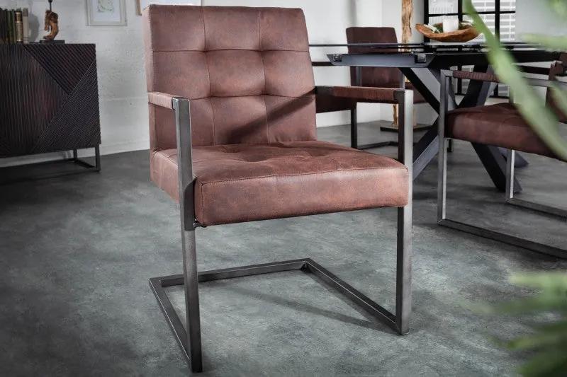Designová kuchyňská židle hnědá - Lenis