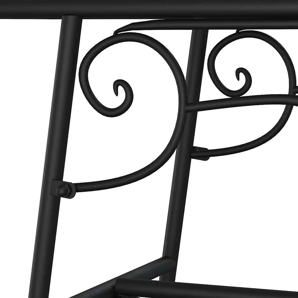 Lavice kolem stromu 110 cm černá ocel 318827
