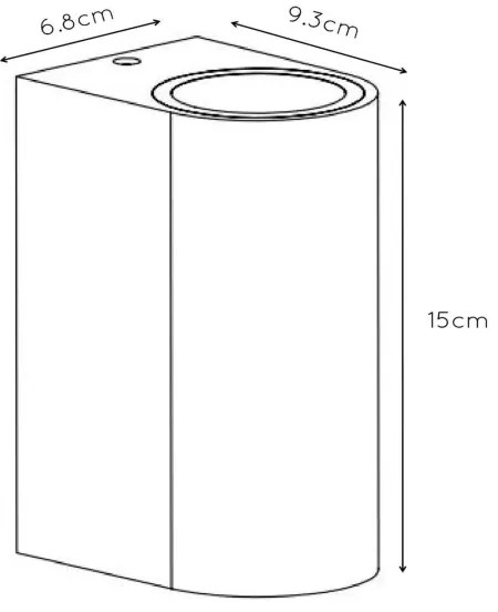 Lucide 27863/02/30 - Venkovní nástěnné svítidlo BOOGY 2xGU10/5W/230V IP44