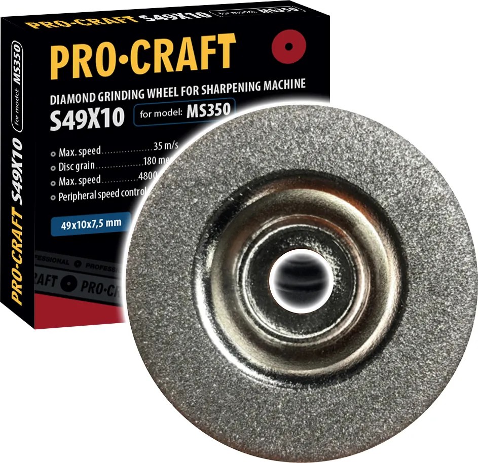 Procraft S49X10 /MS350 - brusný kotouč pro brousky na nože
