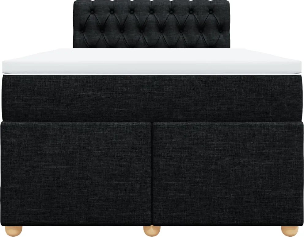 Box spring postel s matrací černá 120x190 cm textil 3286628