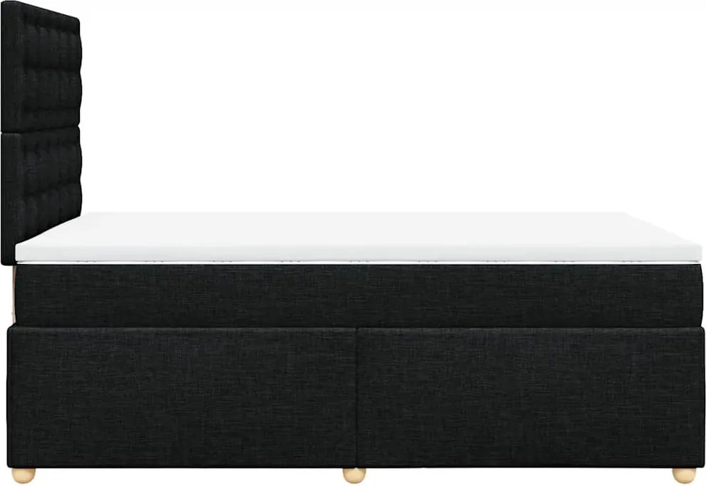 Box spring postel s matrací černá 120x190 cm textil 3293535