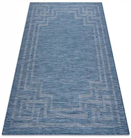 Koberec SISAL PATIO 3071 řecký ploché tkaní tmavě modrý / béžový