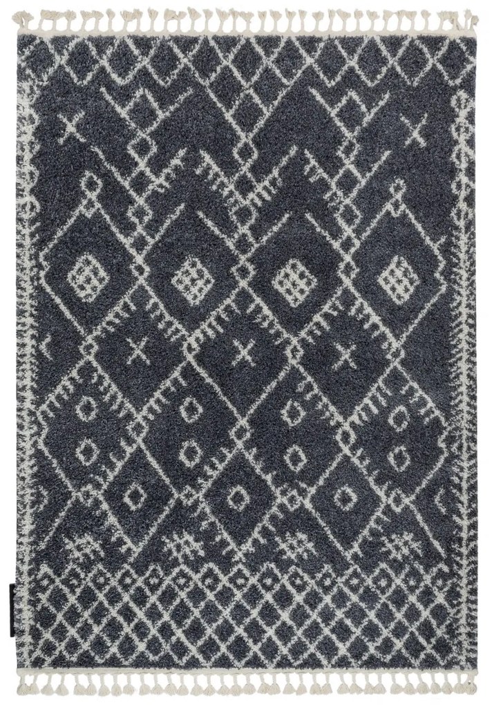 Kusový shaggy koberec BERBER TANGER šedý