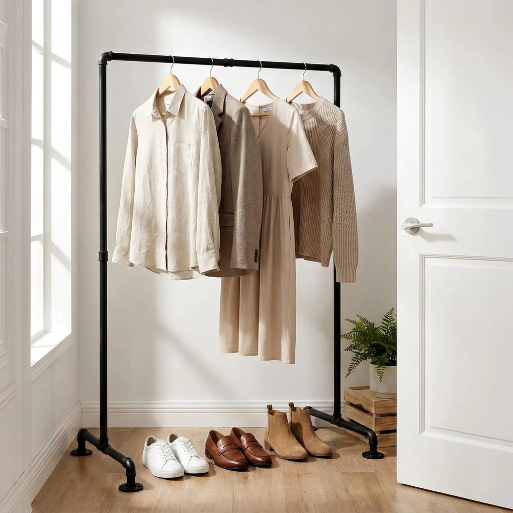 Stojan na oblečení Jersey 55x120x150 – černá