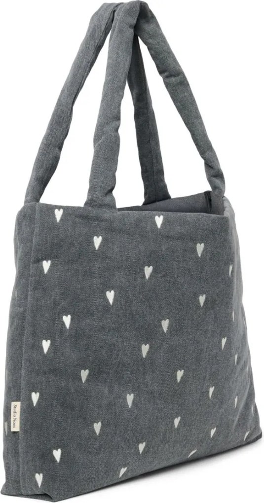 Studio Noos Denim Mom Bag Blue Hearts