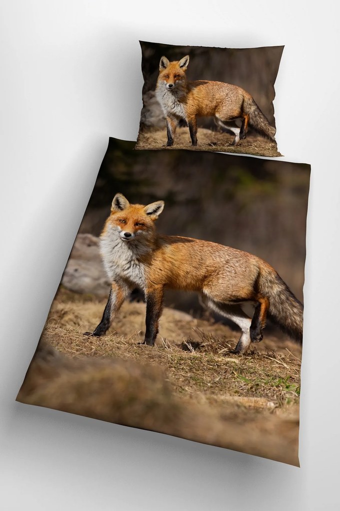 3d povlečení s liškou - Fox Fox 140x200 cm