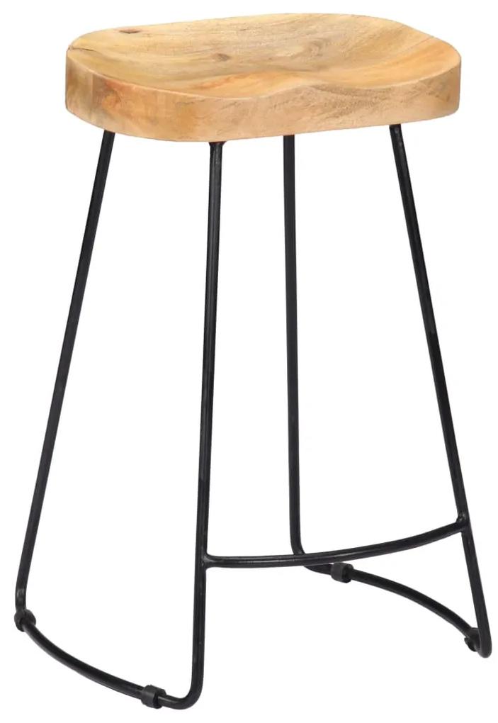 Barové stoličky Gavin 2 ks masivní mangovníkové dřevo,  247837