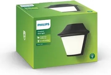 Philips Serres 42W černá / Venkovní nástěnné svítidlo / E27 / IP44 / s