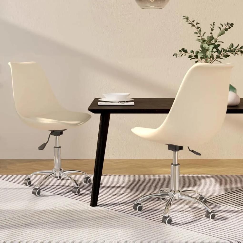 vidaXL Otočné jídelní židle 2 ks textil [338359] Barva: Tmavě šedá