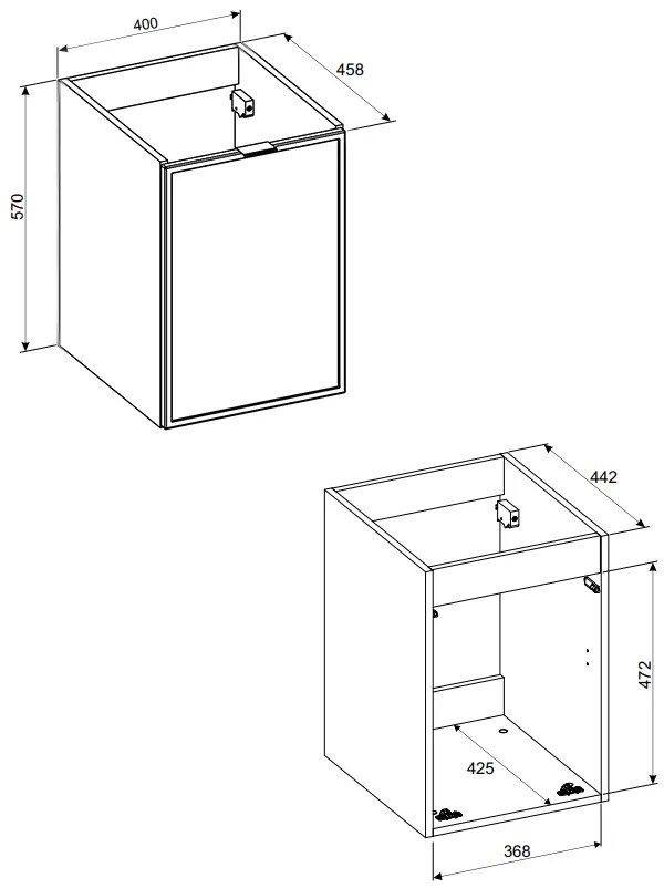 Comad Doplňková koupelnová skříňka nízká s košem na prádlo Bella Cashmere 40 kašmír