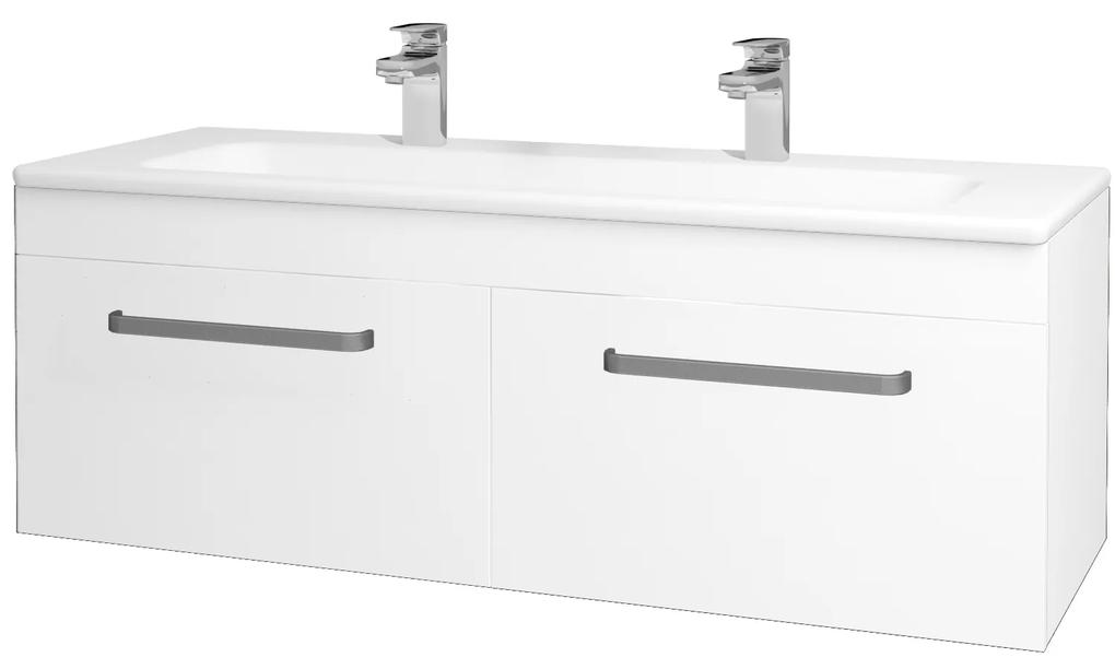 Dřevojas Koupelnová skříň ASTON SZZ2 120 Varianta: D08 Wenge / Úchytka T02 / D08 Wenge