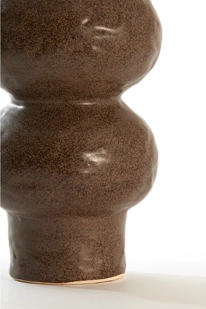Hnědá keramická váza (výška 33,5 cm) Rogano – Light & Living