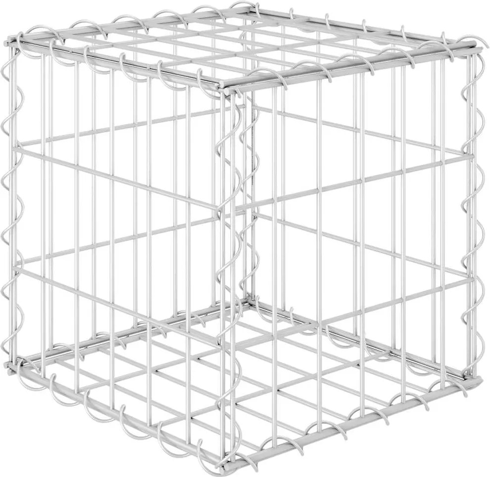 Gabionový vyvýšený záhon krychle ocelový drát 30 x 30 x 30 cm 145648