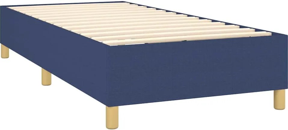Box spring postel s matrací modrá 80x200 cm textil 3128323