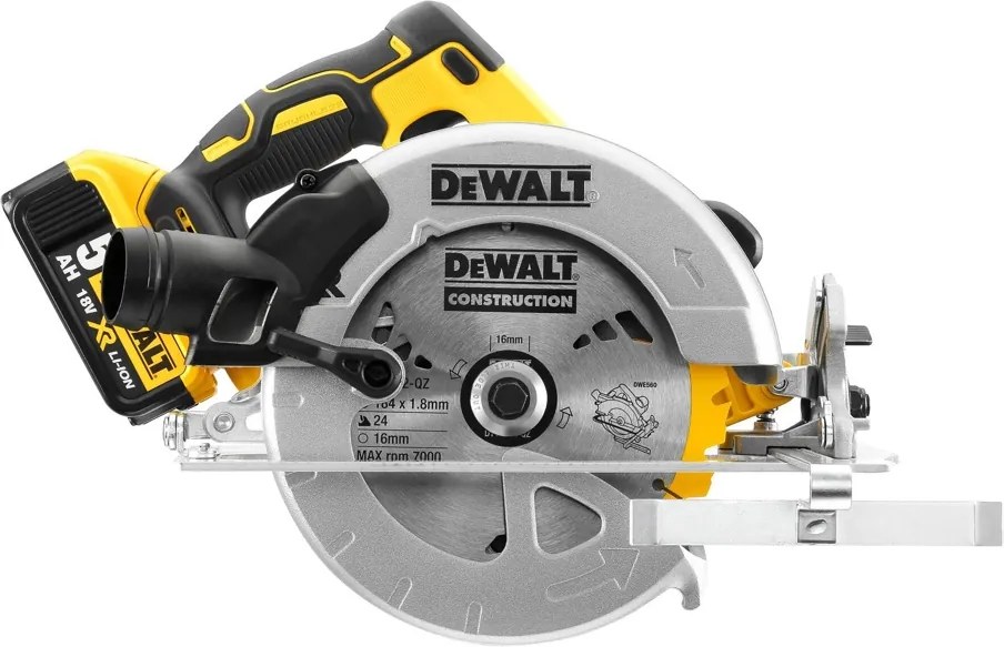 Aku kotoučová pila DeWALT DCS570P2-QW 18 V XR, 2x 5.0 Ah, TSTAK