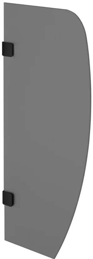Sapho Sapho, Dělící stěna mezi urinály 40x80 cm, kouřové sklo, černá mat, 2502-06M