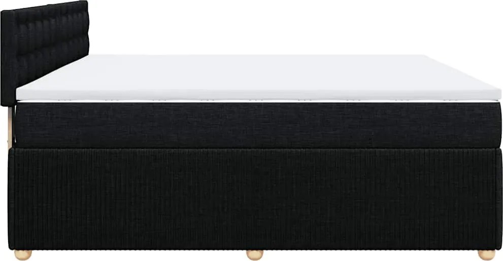Box spring postel s matrací černá 180x200 cm textil 3289851