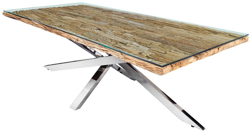 Designový jídelní stůl Shark 220 cm teak