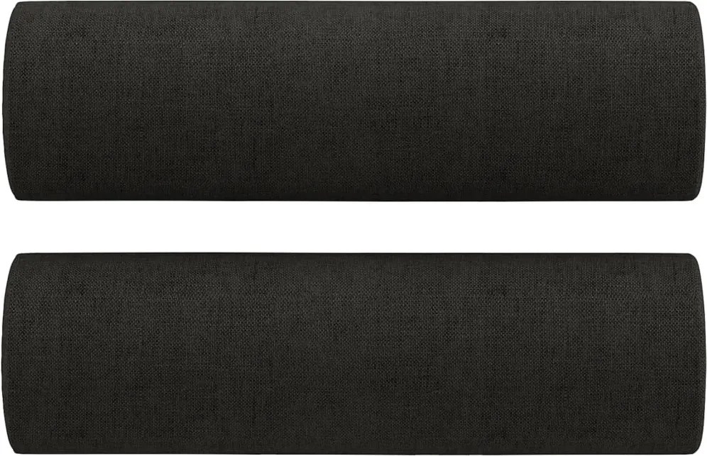 3dílná sedací souprava s polštáři černá textil 3201790