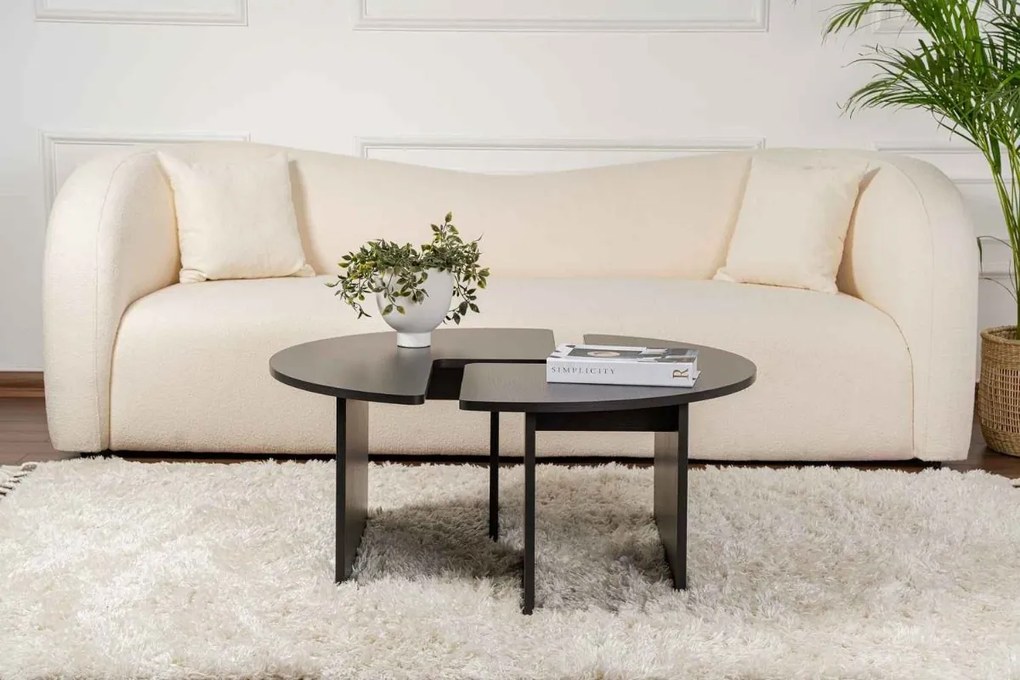 Designový konferenční stolek Zakwani 90 cm černý