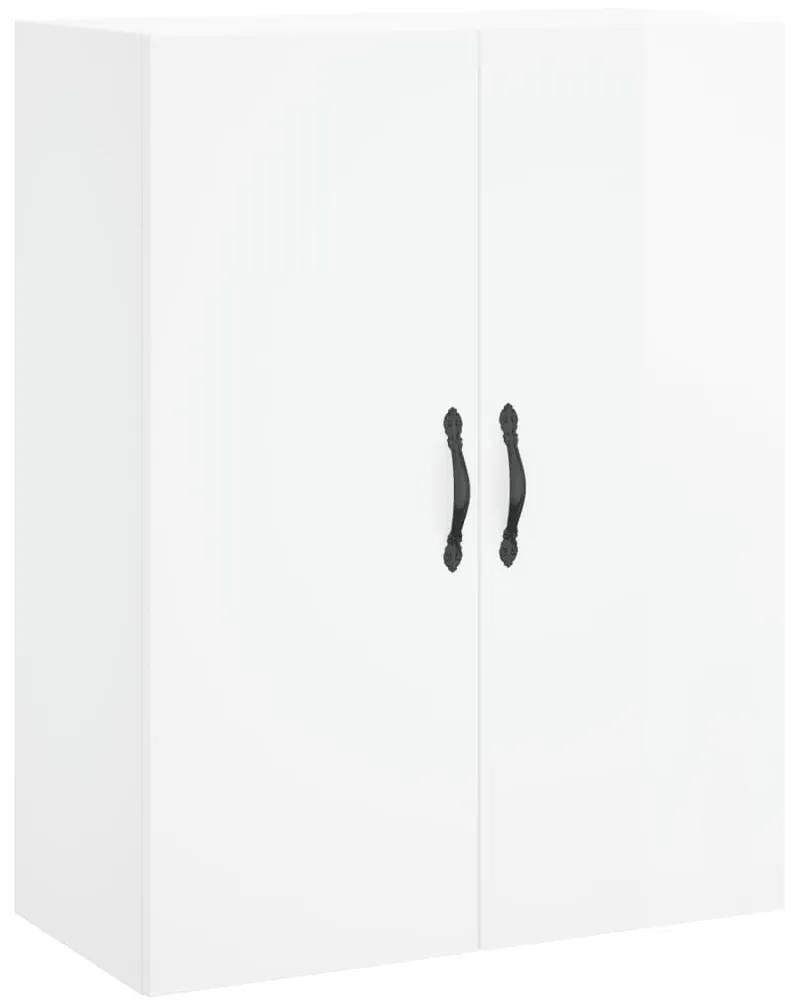 Skříň highboard lesklá bílá 69,5 x 34 x 180 cm kompozitní dřevo,  3198083