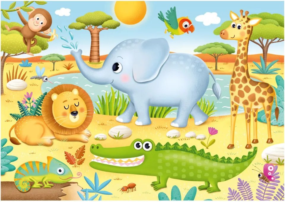 Dino První hraní Africká zvířátka maxi puzzle 15 dílků