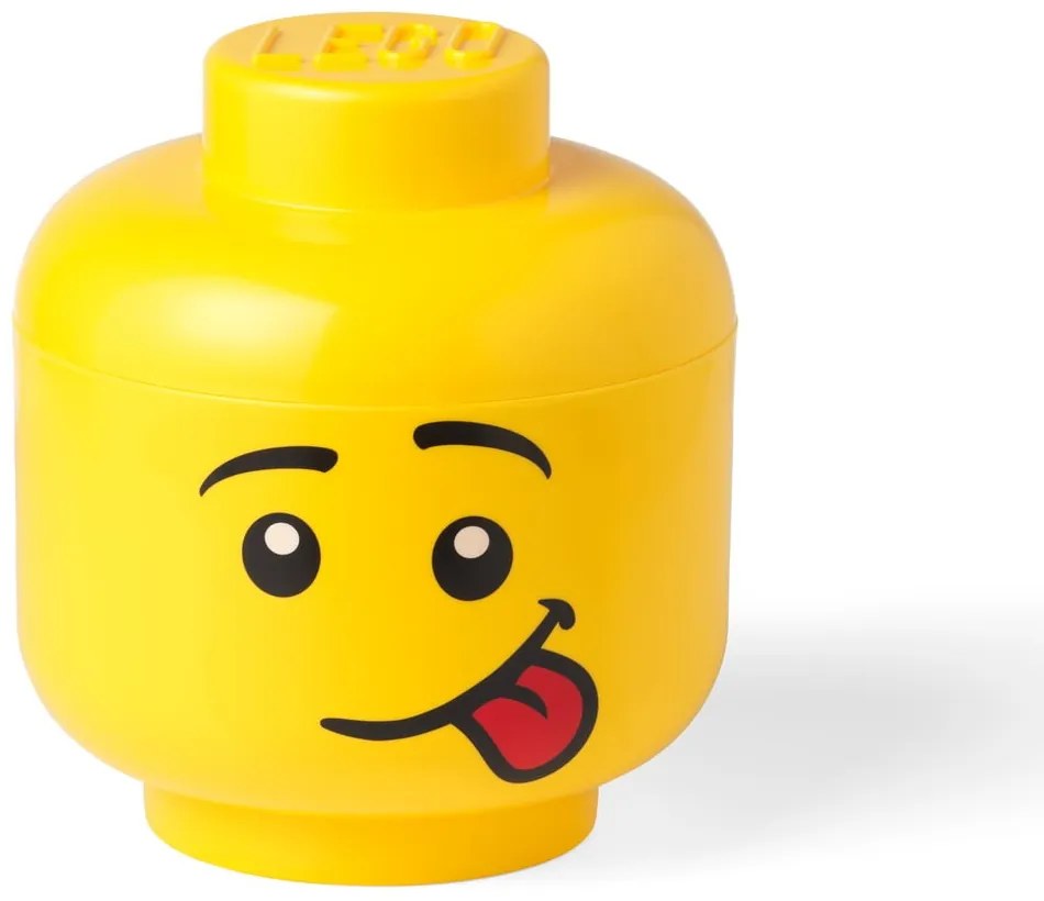 Žlutý úložný box ve tvaru hlavy LEGO® Silly L Biano.cz