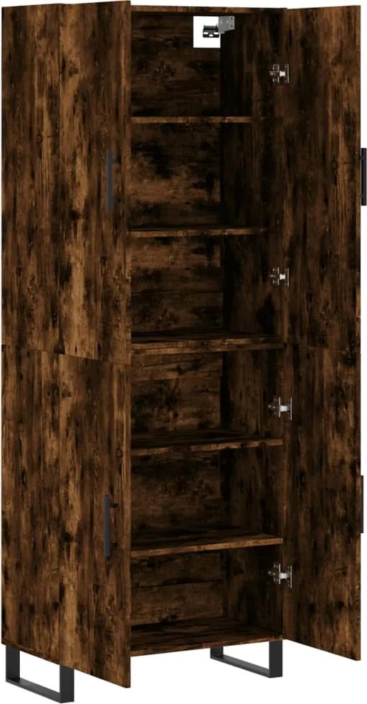 Skříň highboard kouřový dub 69,5 x 34 x 180 cm kompozitní dřevo 3195704