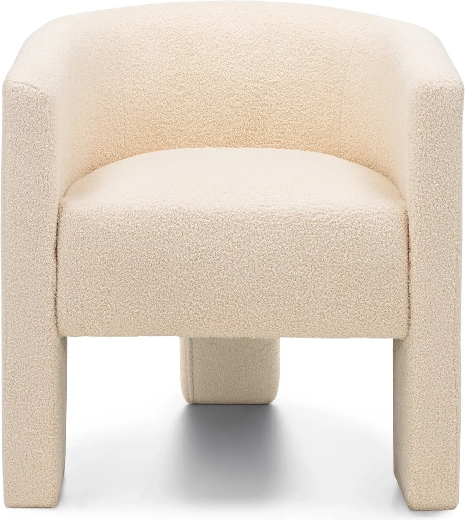 Designové křeslo Lorraine bouclé béžové