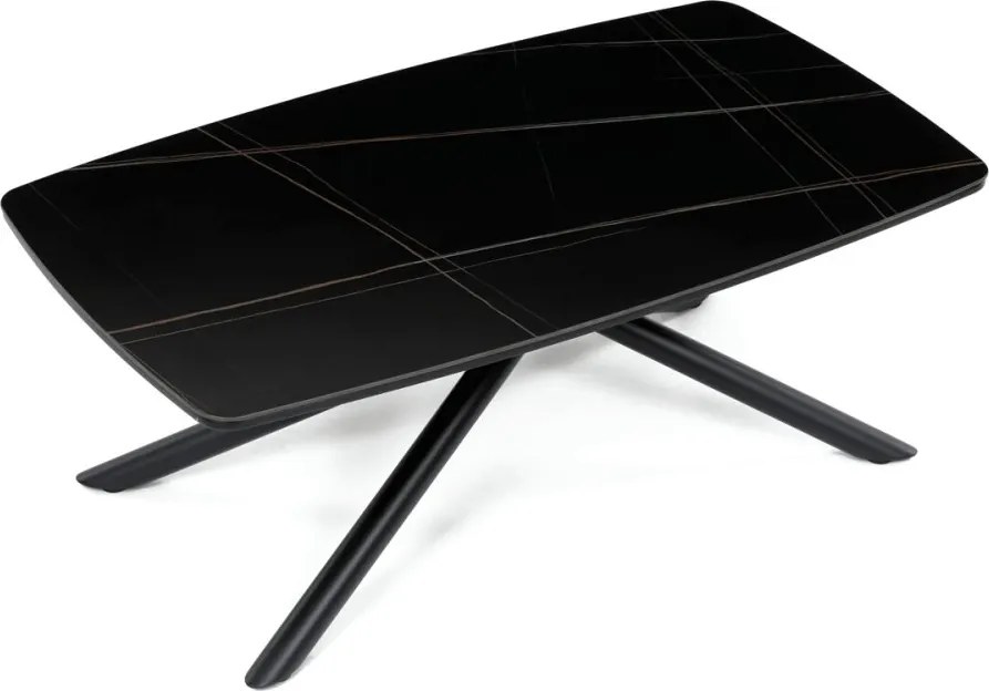 Konferenční stolek AHG-X7227 BK, slinutá keramika, mramor (120 x 70) cm