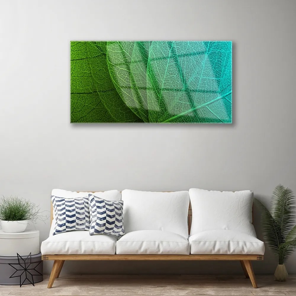 Obraz na skle Abstrakce Listy Rostlina 120x60 cm