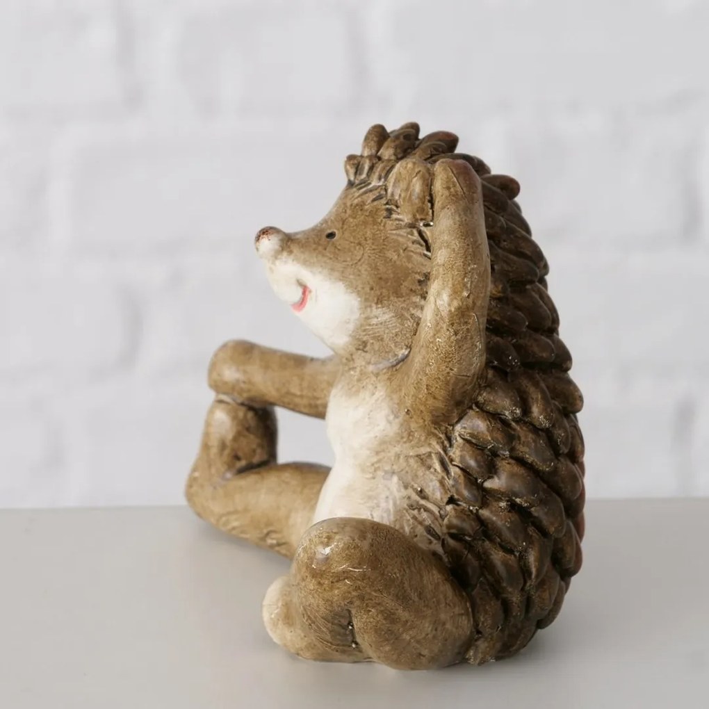 Zahradní figurka z polyresinu Hugy, sada 3ks, 8 cm, hnědá