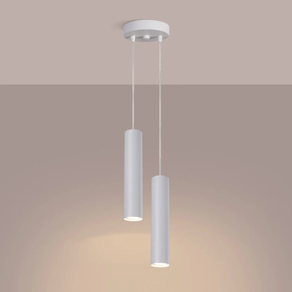 Sollux Lighting Závěsná lampa LAGOS 2P bílá