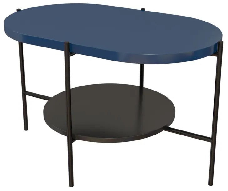 Expedo Konferenční stolek RING, 80x50x50, modrá/černá
