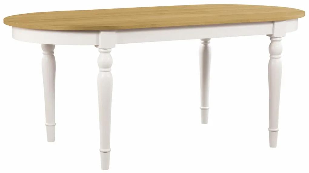 246003 vidaXL Jídelní stůl oválný 180 x 90 x 75 cm masivní dubové dřevo