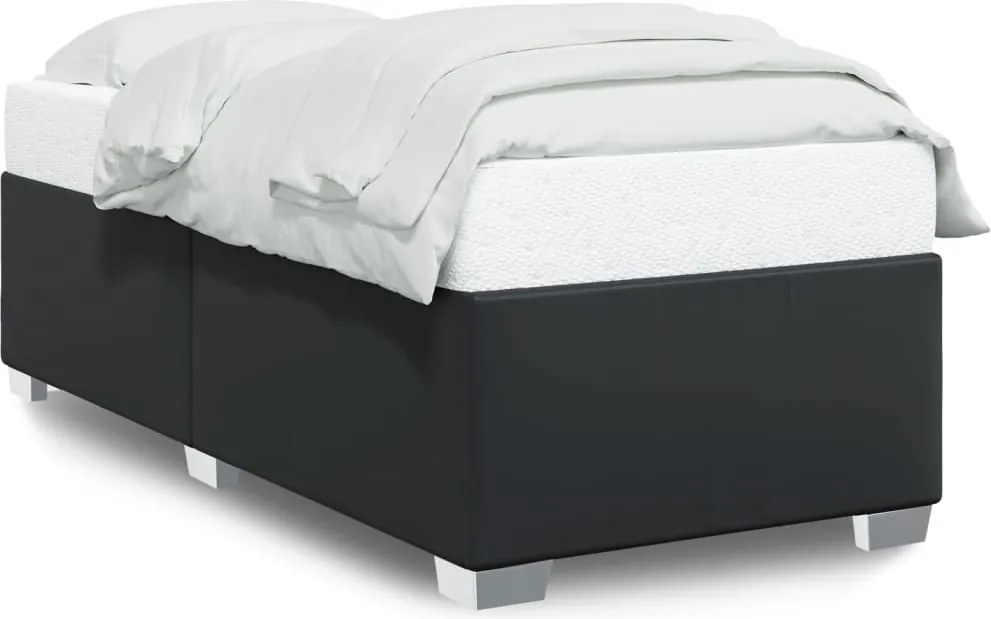 Rám postele černý 90 x 190 cm umělá kůže 3284536
