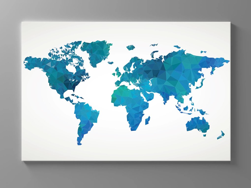 Obraz na stěnu mapa světa Rozměr: 150 x 100 cm