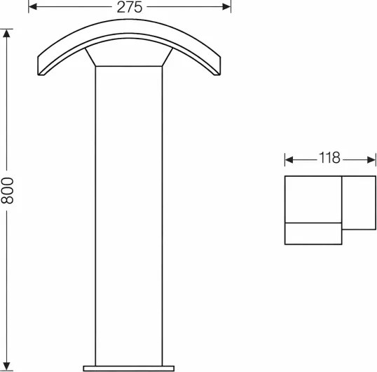 Brilagi - LED Venkovní lampa ARCELO LED/9W/230V 80 cm IP54