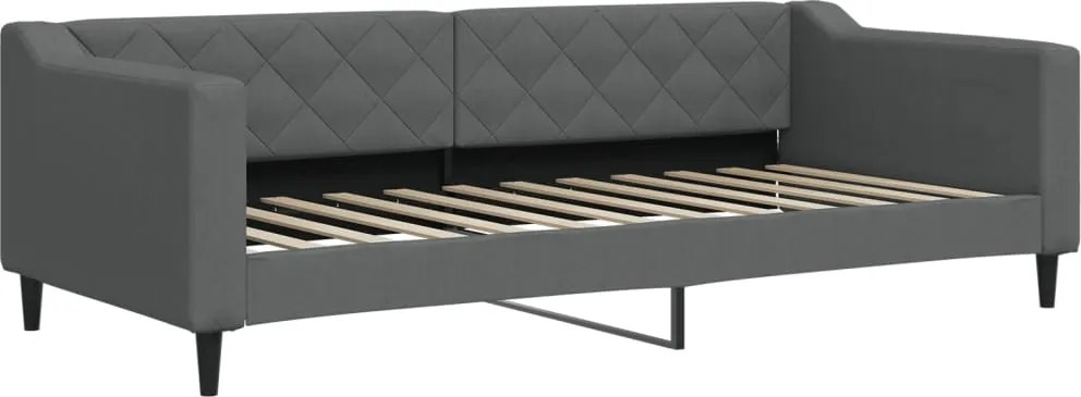 Válenda s přistýlkou tmavě šedá 90 x 200 cm textil 3197427
