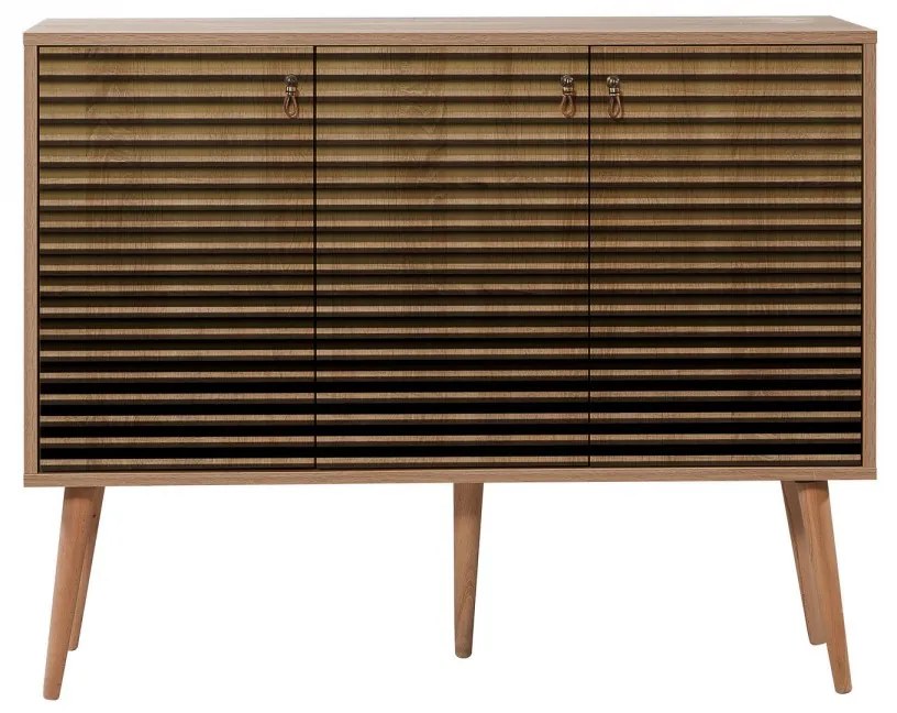 Komoda Kikos 120 cm dub sonoma/tmavě hnědá