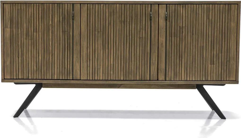Komoda Massa 160 cm z masivu hnědá/grafit