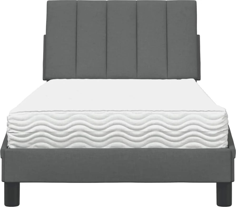 Postel s matrací Hanko tmavě šedá 80 x 200 cm textil 3310490