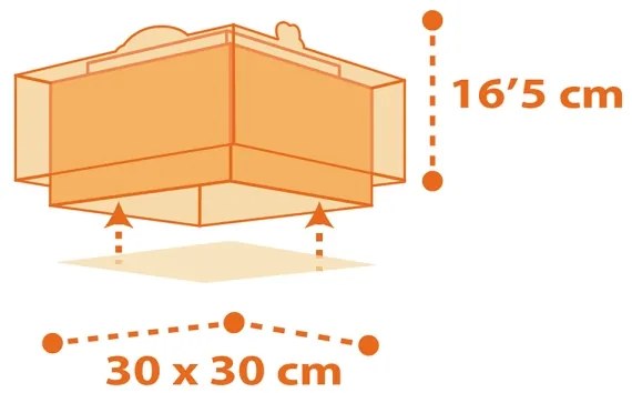 Dalber 73456 - Dětské stropní svítidlo DINOS 2xE27/60W/230V