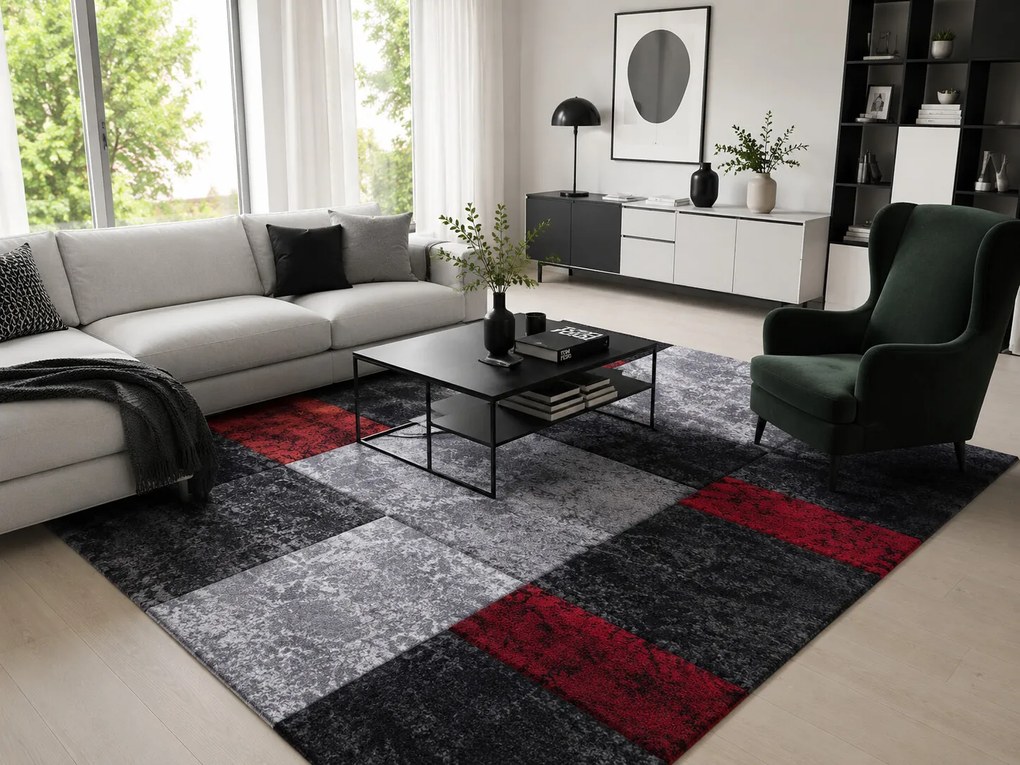 Ayyildiz, Kusový koberec Hawaii 1330 red, 160x230, červená, kancelář