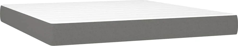 Box spring postel s matrací tmavě šedá 180x200 cm textil 3126262