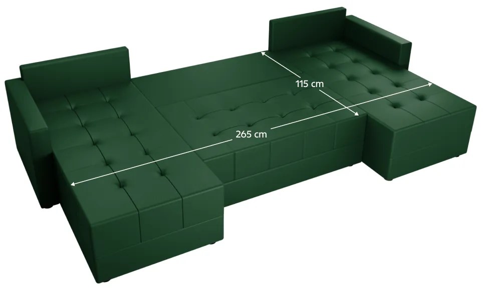 Kondela Univerzální sedací souprava, zelená, DUAN U UNI