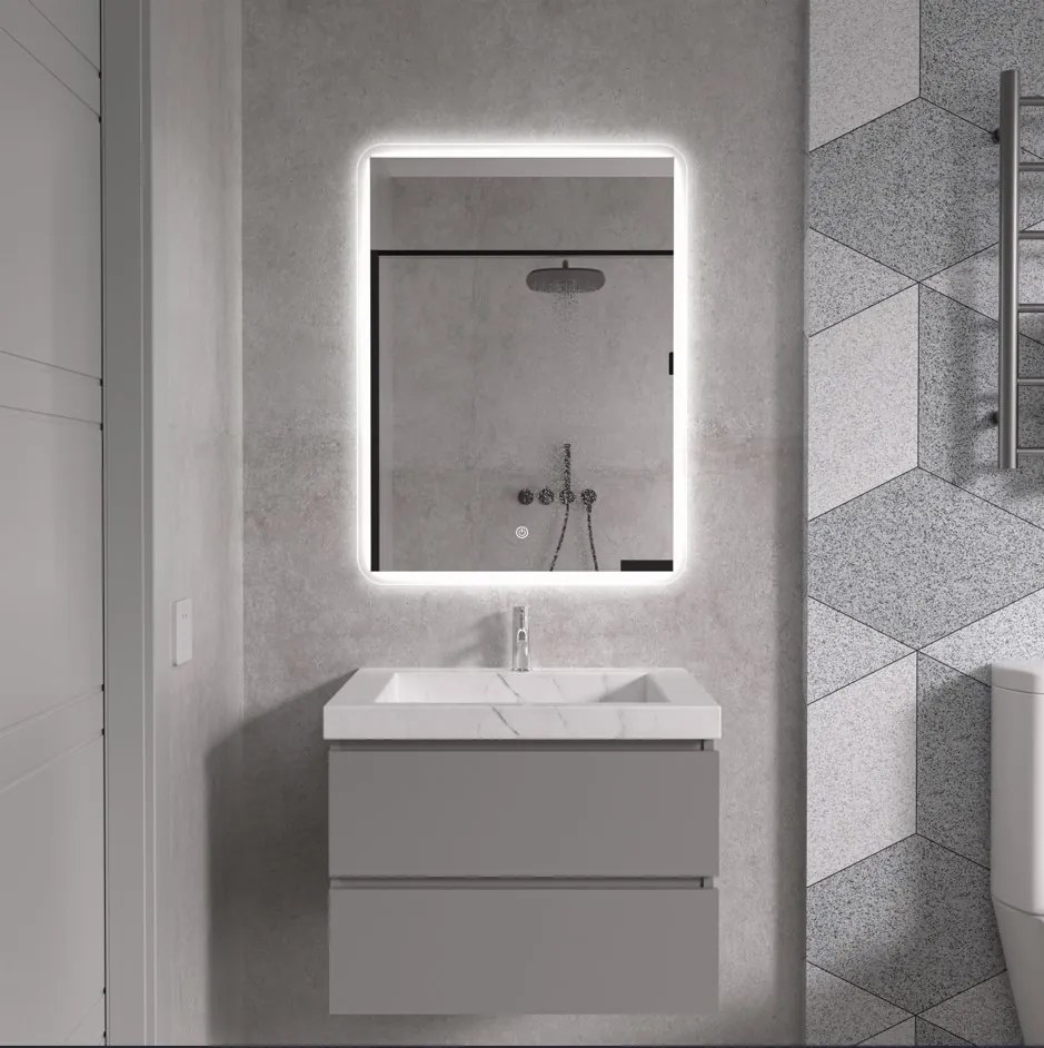 Erga Ava, LED zrcadlo 60x80cm, 2185 lm, 6500K, přední/zadní osvětlení, ERG-V01-120-6080-00
