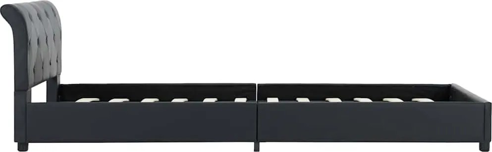 Rám postele černý umělá kůže 100 x 200 cm 284877
